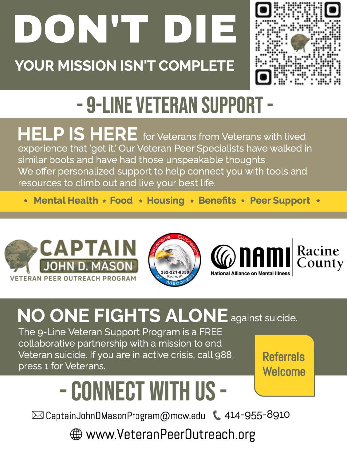 How We Can Help! | Captain John D Mason Veteran Peer Outreach Program